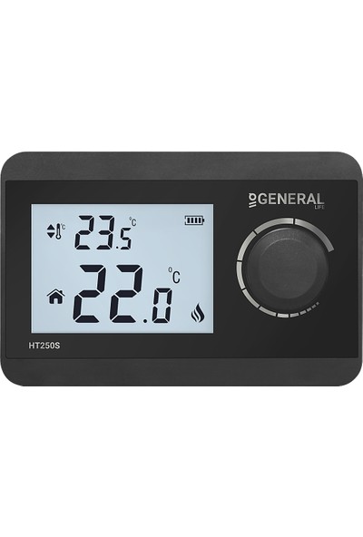 General HT250S Kablolu Dijital Oda Termostatı - Siyah