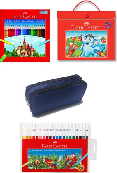 Faber-Castell Okul Seti + Çift Gözlü Kalemlik Faber-Castell Okul Seti + Çift Gözlü Kalemlik