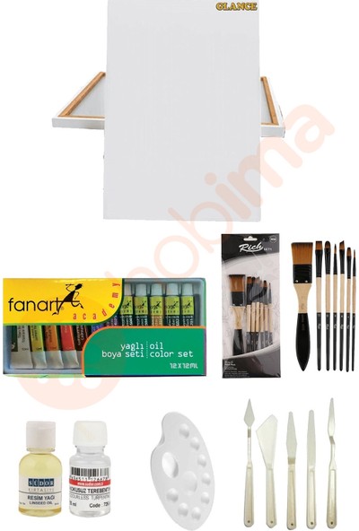 Fanart Glance -Fanart Academy 12 x 12 ml Yağlı Boya Başlangıç Seti