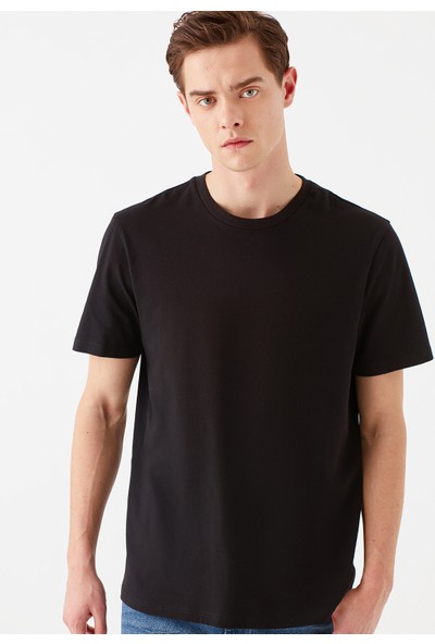 Mavi Erkek Doğa Dostu Siyah Basic Tişört 066483-900