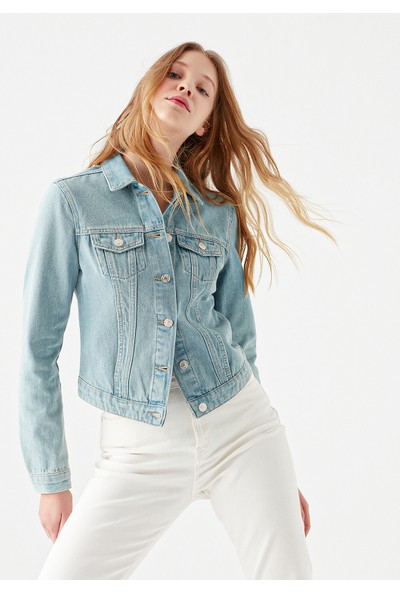 Mavi Kadın Daphne Açık Mavi Jean Ceket 1174128085