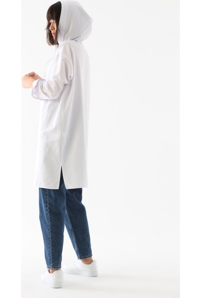 ALLDAY Kapüşonlu Yarım Patlı Tunik