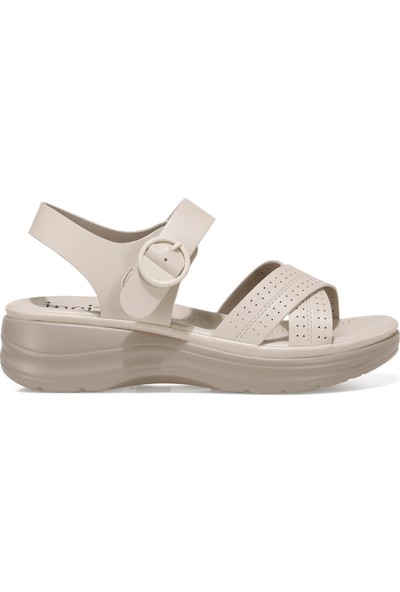 Inci Croshaw 1fx Bej Kadın Kalın Tabanlı Sandalet