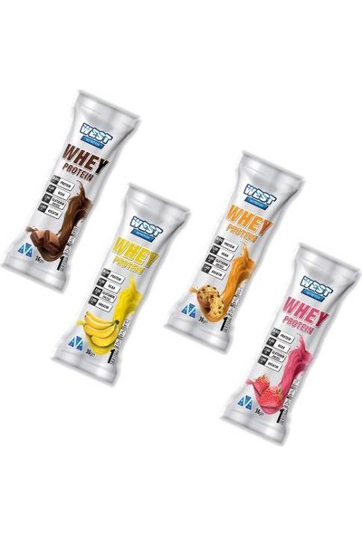 West Nutrition Protein Tozu 4X36 gr Tekli Şaseler 4 Servis Protein Tozu Aromanı Seç West Nutrition Protein Tozu 4X36 gr Tekli Şaseler 4 Servis Protein Tozu Aromanı Seç
