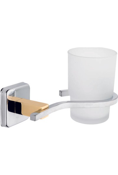 Evistro Diş Fırçalık Paslanmaz Krom Altın Kaplama