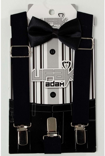 Ufak Adam Çocuk Papyon ve Askı (Lacivert)