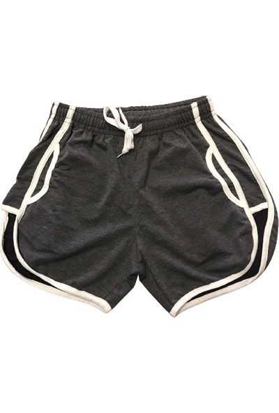 Murry Kadın Gri Pamuklu Günlük Şort Cepli