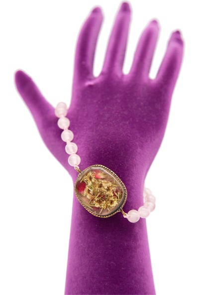 Yodalab Store Pirinç, Pembe Kuvars Taşlı Otantik Model Bileklik Yodalab Store Pirinç, Pembe Kuvars Taşlı Otantik Model Bileklik