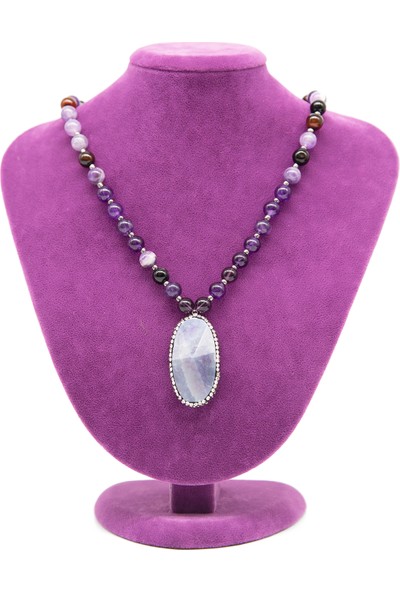 Yodalab Store Ametist Taşlı Kolye