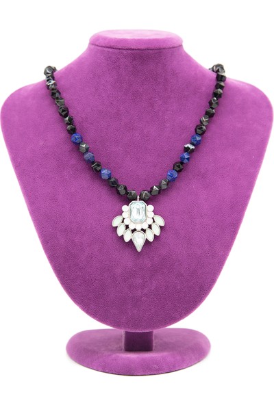 Yodalab Store Oniks&lapis Taşlı Elmas Kesim Krop Kolye Yodalab Store Oniks&lapis Taşlı Elmas Kesim Krop Kolye