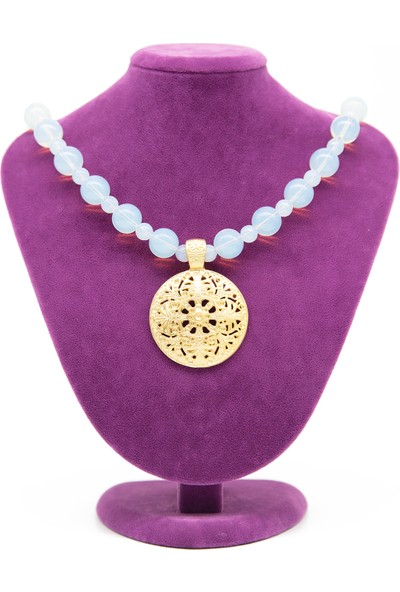 Yodalab Store Gold Madalyon Model Aytaşlı Kolye Yodalab Store Gold Madalyon Model Aytaşlı Kolye