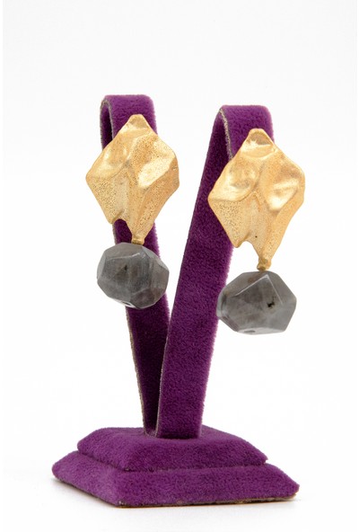 Yodalab Store Gold Renkli, Doğaltaşlı (Kuvars) Küpe Yodalab Store Gold Renkli, Doğaltaşlı (Kuvars) Küpe