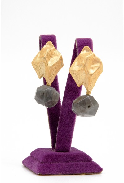 Yodalab Store Gold Renkli, Doğaltaşlı (Kuvars) Küpe Yodalab Store Gold Renkli, Doğaltaşlı (Kuvars) Küpe