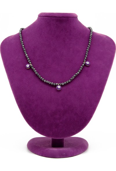 Yodalab Store Hematit Taşı/ Nazar Boncuklu Kolye