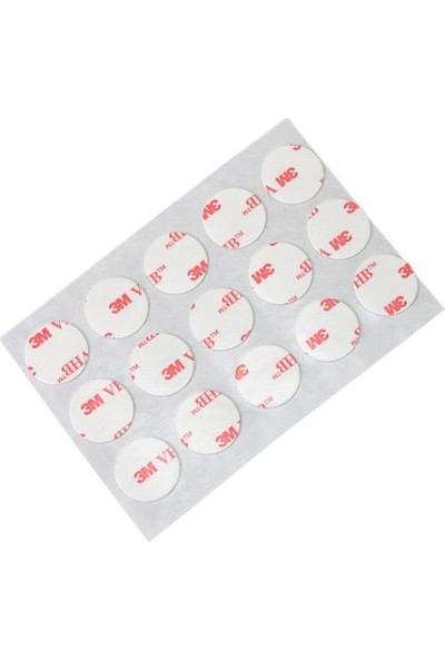 3m Yapışkanlı Çift Taraflı Bant Şeffaf Yuvarlak - 20 mm Genişlik - 100 Adet 3m Yapışkanlı Çift Taraflı Bant Şeffaf Yuvarlak - 20 mm Genişlik - 100 Adet