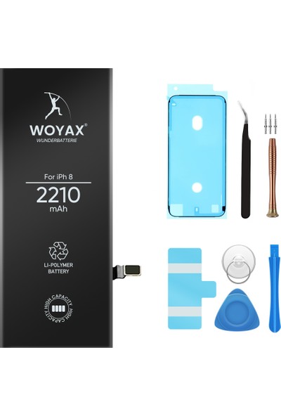 Woyax iPhone 8 Premium Batarya 2210mAh Woyax iPhone 8 Premium Batarya 2210mAh