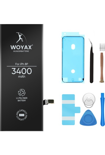 Woyax iPhone 8 Plus Premium Batarya 3400mAh Woyax iPhone 8 Plus Premium Batarya 3400mAh