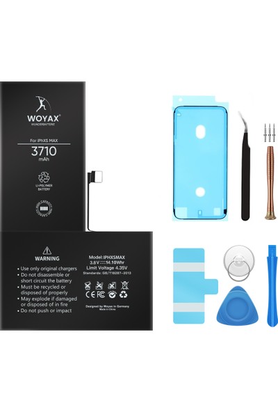 Woyax iPhone XS Max Premium Batarya 3710mAh Woyax iPhone XS Max Premium Batarya 3710mAh