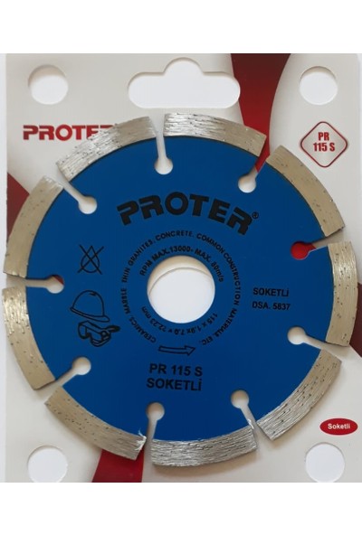 Proter Soketli Elmas Testere 115 S mm Beton Seramik Mermer Proter Soketli Elmas Testere 115 S mm Beton Seramik Mermer