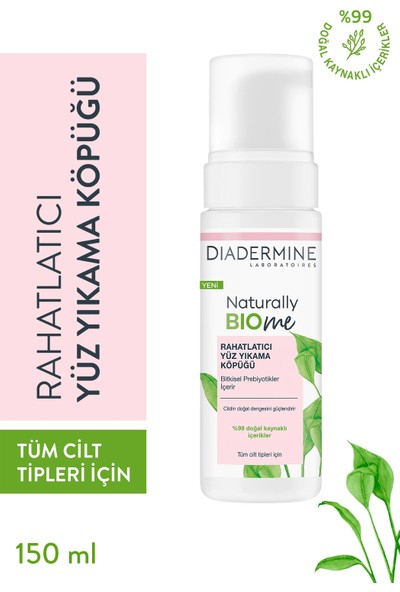 Diadermine Naturally Bio Me Rahatlatıcı Yüz Yıkama Köpüğü 150 ml Diadermine Naturally Bio Me Rahatlatıcı Yüz Yıkama Köpüğü 150 ml