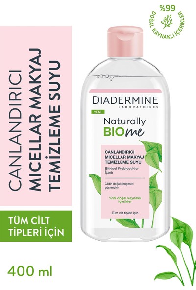Diadermine Naturally Bio Me Canlandırıcı Micellar Makyaj Temizleme Suyu 400 ml Diadermine Naturally Bio Me Canlandırıcı Micellar Makyaj Temizleme Suyu 400 ml