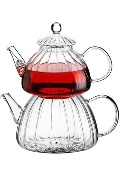 Vadi Isıya Dayanıklı Cam Çaydanlık Borosilikat Cam Çaydanlık