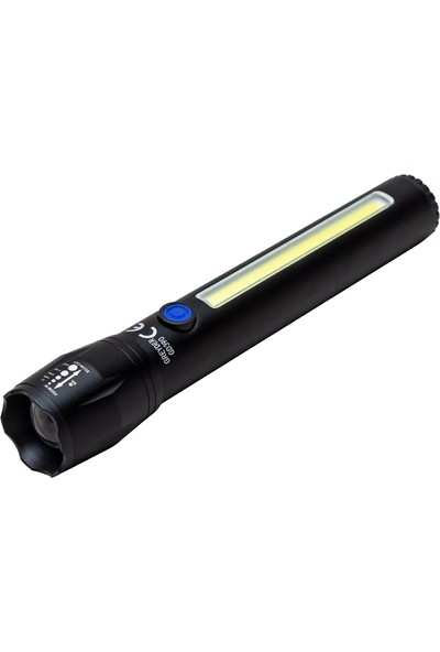 Greyder GD-390 Şarj Edilebilir Zoomlu Cob LED El Feneri