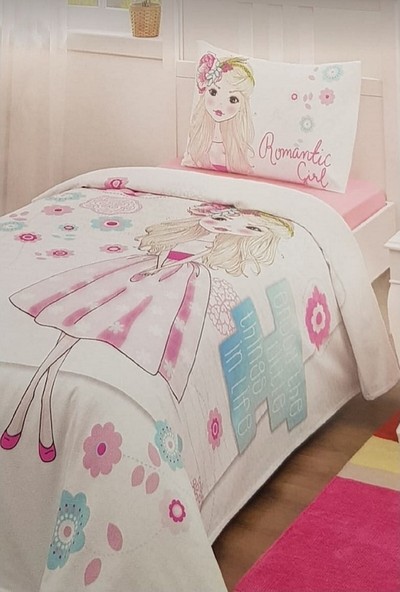 Özdilek Romantic Girl Pembe Tek Kişilik Pike Takımı Özdilek Romantic Girl Pembe Tek Kişilik Pike Takımı