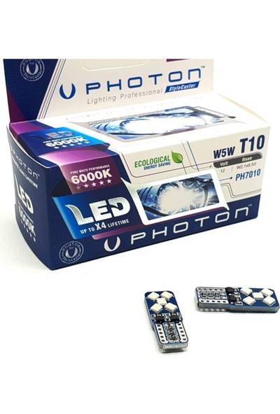 Photon T10 W5W 12V Beyaz LED PH7010 (2 Adet) Photon T10 W5W 12V Beyaz LED PH7010 (2 Adet)