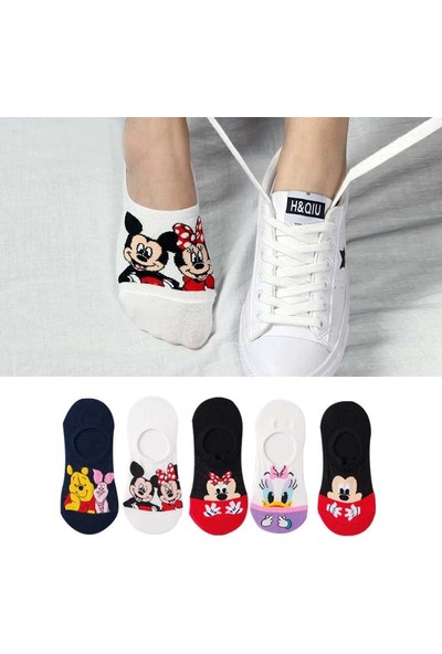 Çorapmanya 5 Çift Kadın Çok Renkli Görünmez (Sneaker) Spor Ayakkabı Çorabı Çorapmanya 5 Çift Kadın Çok Renkli Görünmez (Sneaker) Spor Ayakkabı Çorabı