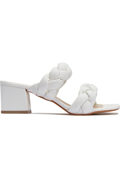 Sole Sisters Bogra Topuklu Terlik - Beyaz