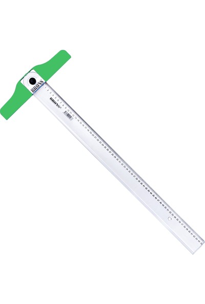 Brons Açılı Katlanabilir T Cetveli Şeffaf Gövde 65 cm BR-111