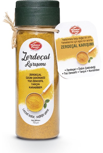 Malatya Pazarı Murat Palancı Zerdeçal Karışımı Pet Kavanoz 70 gr