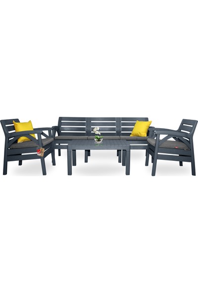 Bahex Marbella 5 Kişilik Oturma Grubu Minderli Bahex Marbella 5 Kişilik Oturma Grubu Minderli