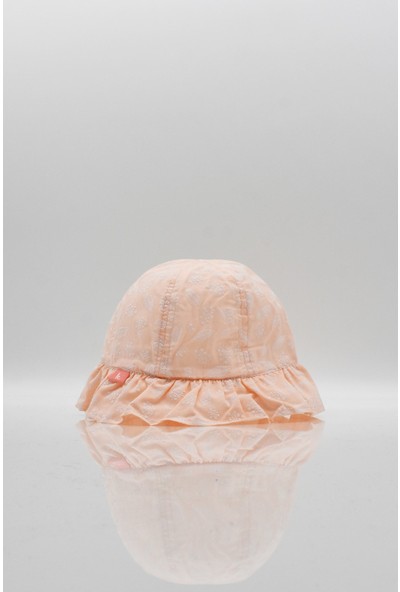 Kız Çocuk Somon %100 Pamuk Dokulu Şapka 1-4 Yaş