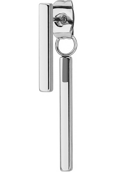 Chavin Arkası Sallantılı Gri Çelik Bayan Küpe EK23BY