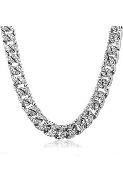 Chavin 15 Mm. Kalın 60 Cm. Taşlı Aloy Erkek Zincir EK21BY