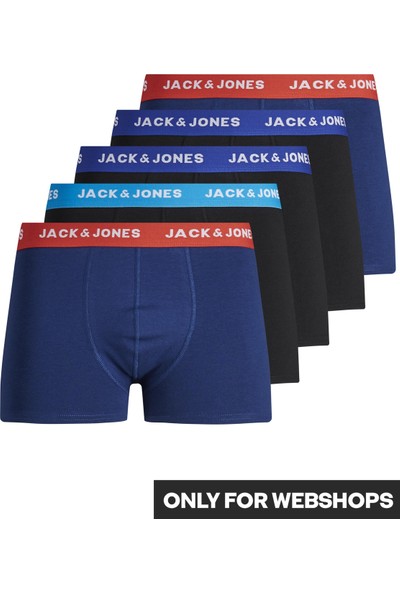 Jack & Jones 5'li Düz Renk Boxer Paketi 12144536 Jack & Jones 5'li Düz Renk Boxer Paketi 12144536