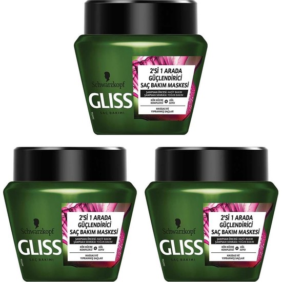 Gliss Bio-Tech Saç Bakım Maskesi 300 Ml X 3 Adet Fiyatı