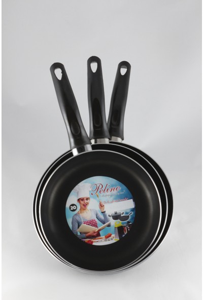 Pelino 20-22-24 cm Teflon 3'lü Tava Seti Pelino 20-22-24 cm Teflon 3'lü Tava Seti
