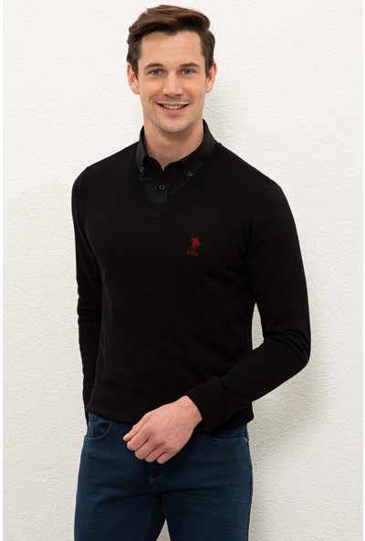 U.S. Polo Assn. Siyah Triko Kazak Basic 50206747-VR046