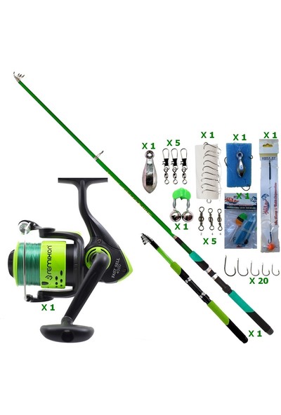 Remixon 2.40 mt Fast Cell Speed Olta Takımı 40 Lı Set Yeşil Remixon 2.40 mt Fast Cell Speed Olta Takımı 40 Lı Set Yeşil