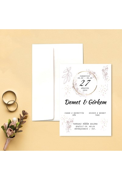 Otuz9 Beyaz Zarflı Davetiye Düğün - Nişan - Kına - Nikah (100 Adet) Otuz9 Beyaz Zarflı Davetiye Düğün - Nişan - Kına - Nikah (100 Adet)