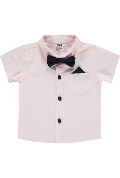 Civil Baby Erkek Bebek Papyonlu Gömlek 6-18 Ay Pembe Civil Baby Erkek Bebek Papyonlu Gömlek 6-18 Ay Pembe