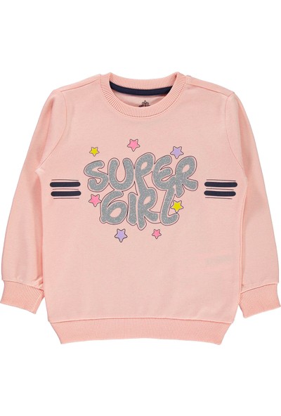 Cvl Kız Çocuk Sweatshirt 2-5 Yaş Pudra
