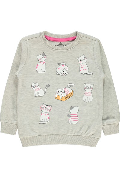 Cvl Kız Çocuk Sweatshirt 2-5 Yaş Karmelanj