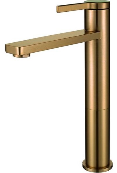 Newarc Bold Çanak Tipi Lavabo Bataryası Mat Altın