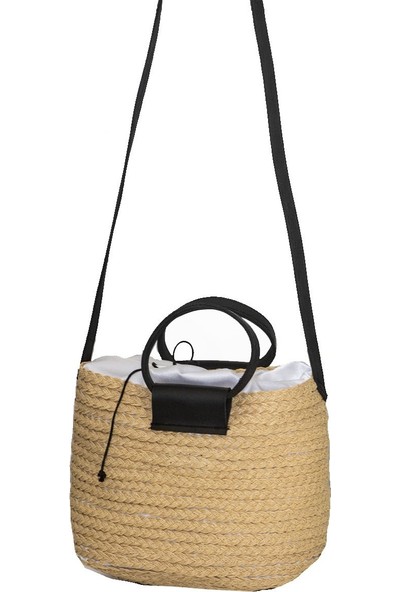 kavshak Kadın Bohem Hasır El Yapımı Basket Omuz Çantası