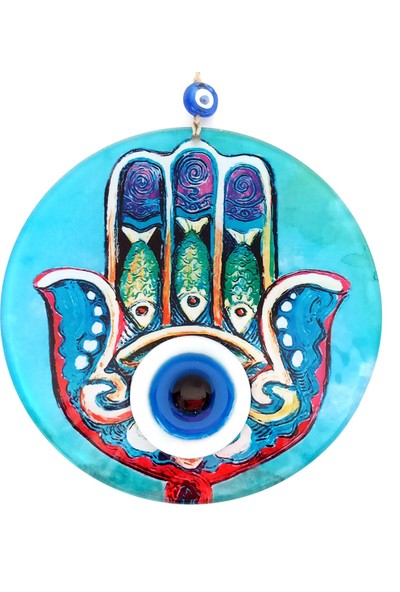 Mixperi Mavi Nazar Boncuklu Fatma Ana Bereket Eli 23 Santimetre Füzyon Cam Duvar Süsü Nazarlık Mixperi Mavi Nazar Boncuklu Fatma Ana Bereket Eli 23 Santimetre Füzyon Cam Duvar Süsü Nazarlık