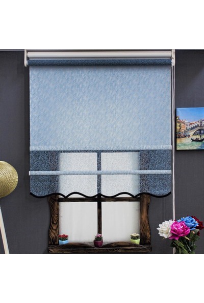 Esdeh Desenli Fantazi Tül Stor Perde - Çift Mekanizmalı - 2 Renk Seçenekli Esdeh Desenli Fantazi Tül Stor Perde - Çift Mekanizmalı - 2 Renk Seçenekli
